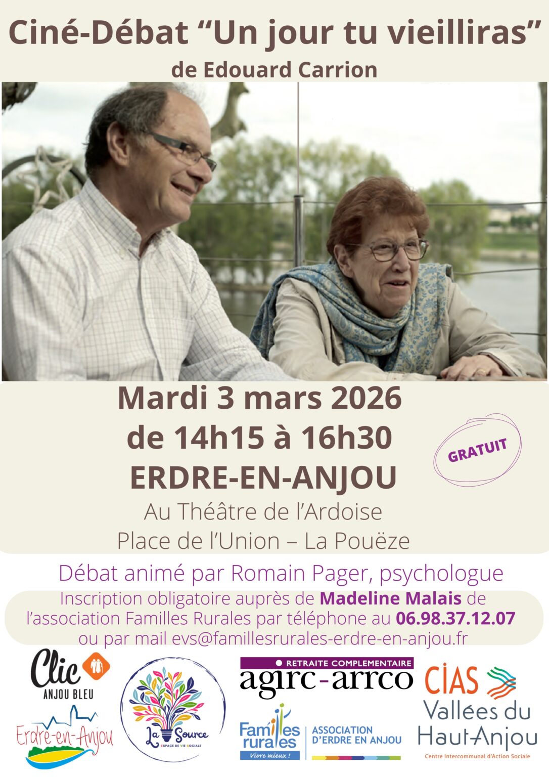Ciné-Débat "Un jour tu vieilliras" de Edouard Carrion - Erdre-en-Anjou